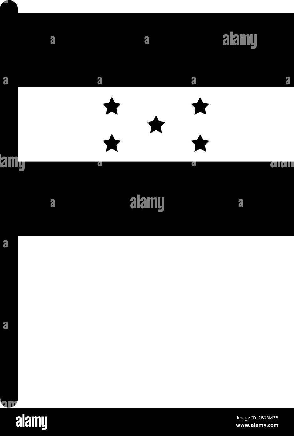 honduras flag icon illustrated in vector on white background Stock ...