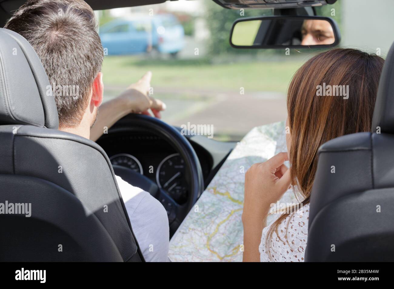Young asian friend driving car hi-res stock photography and images - Alamy