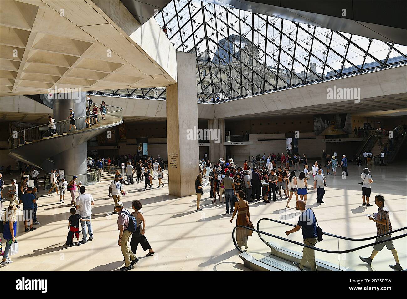 Louvre Museum interior Paris France Stock Photo - Alamy