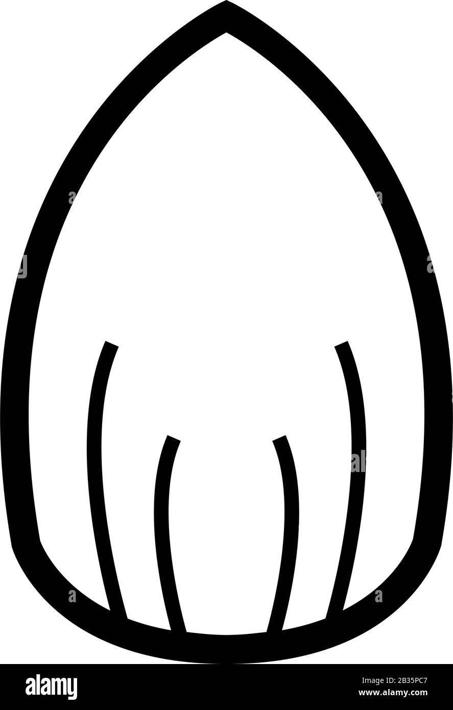 almond icon illustrated in vector on white background Stock Vector ...