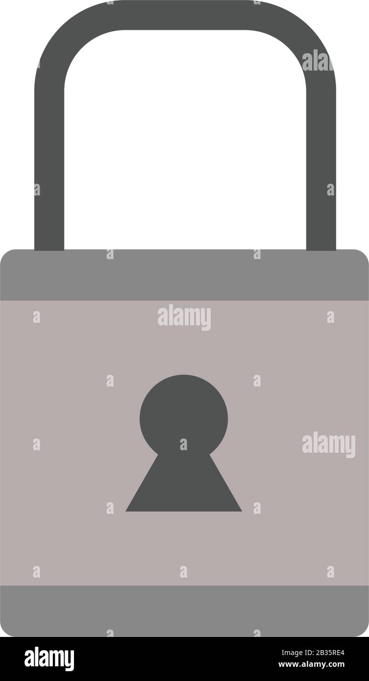 padlock icon illustrated in vector on white background Stock Vector ...