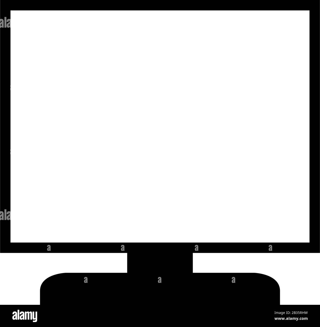 computer monitor icon illustrated in vector on white background Stock ...