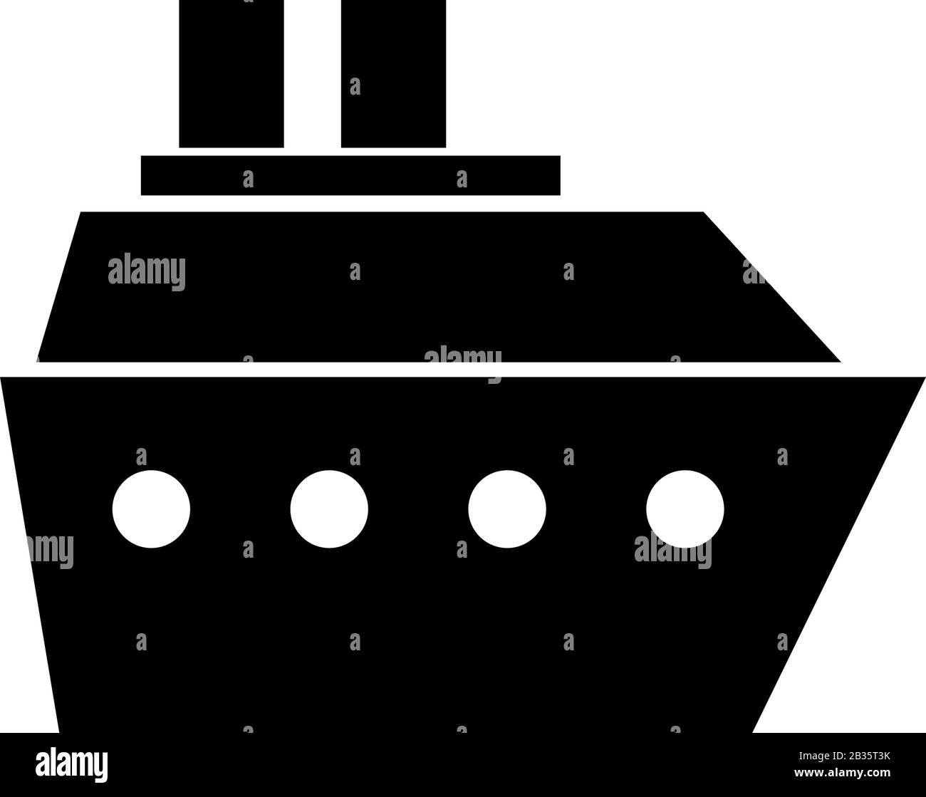 ship icon illustrated in vector on white background Stock Vector Image ...