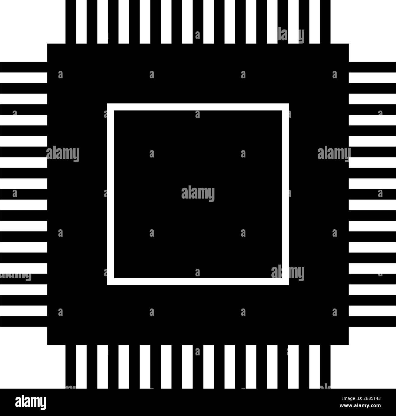 microchip icon illustrated in vector on white background Stock Vector ...