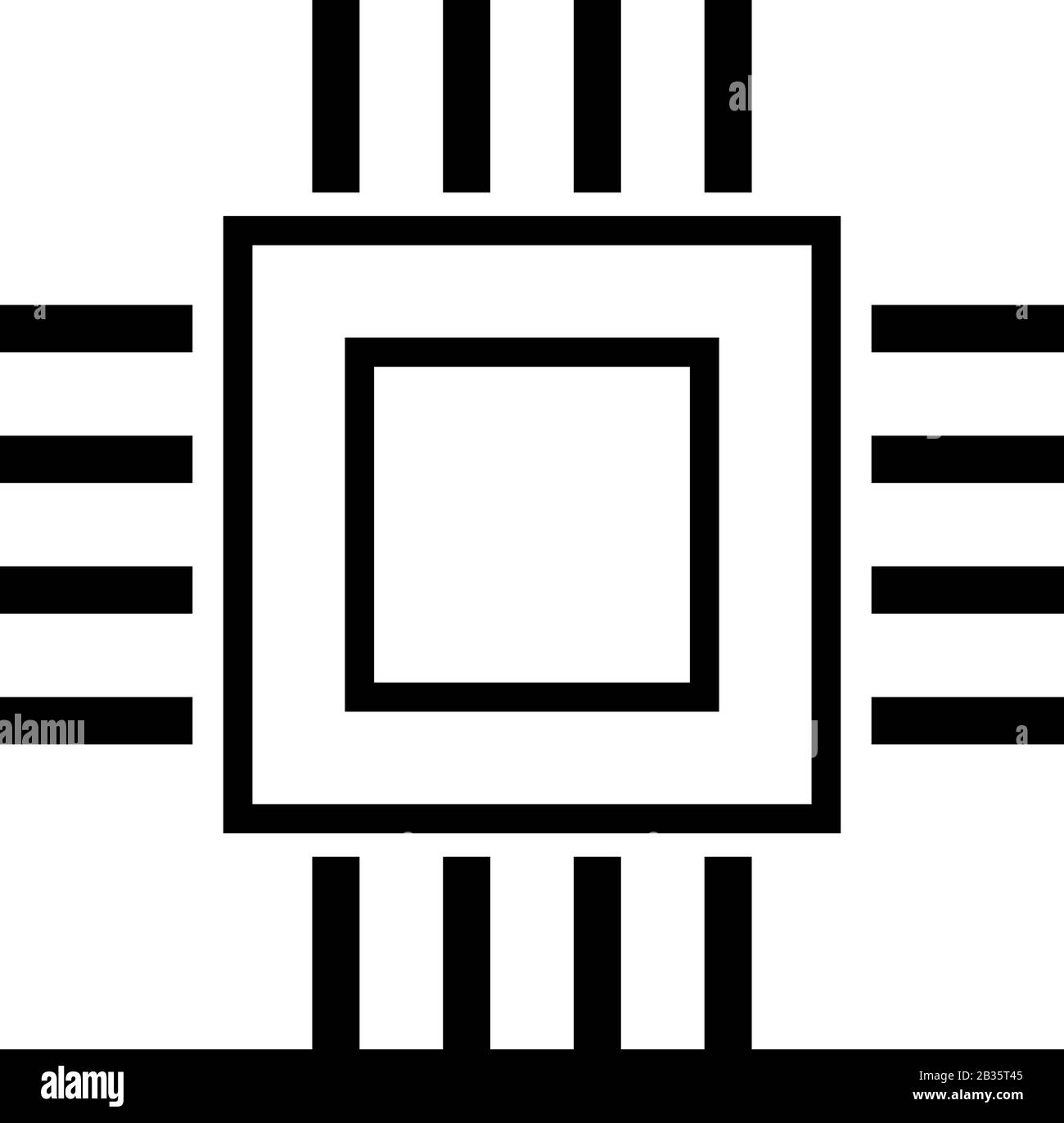 microchip icon illustrated in vector on white background Stock Vector ...