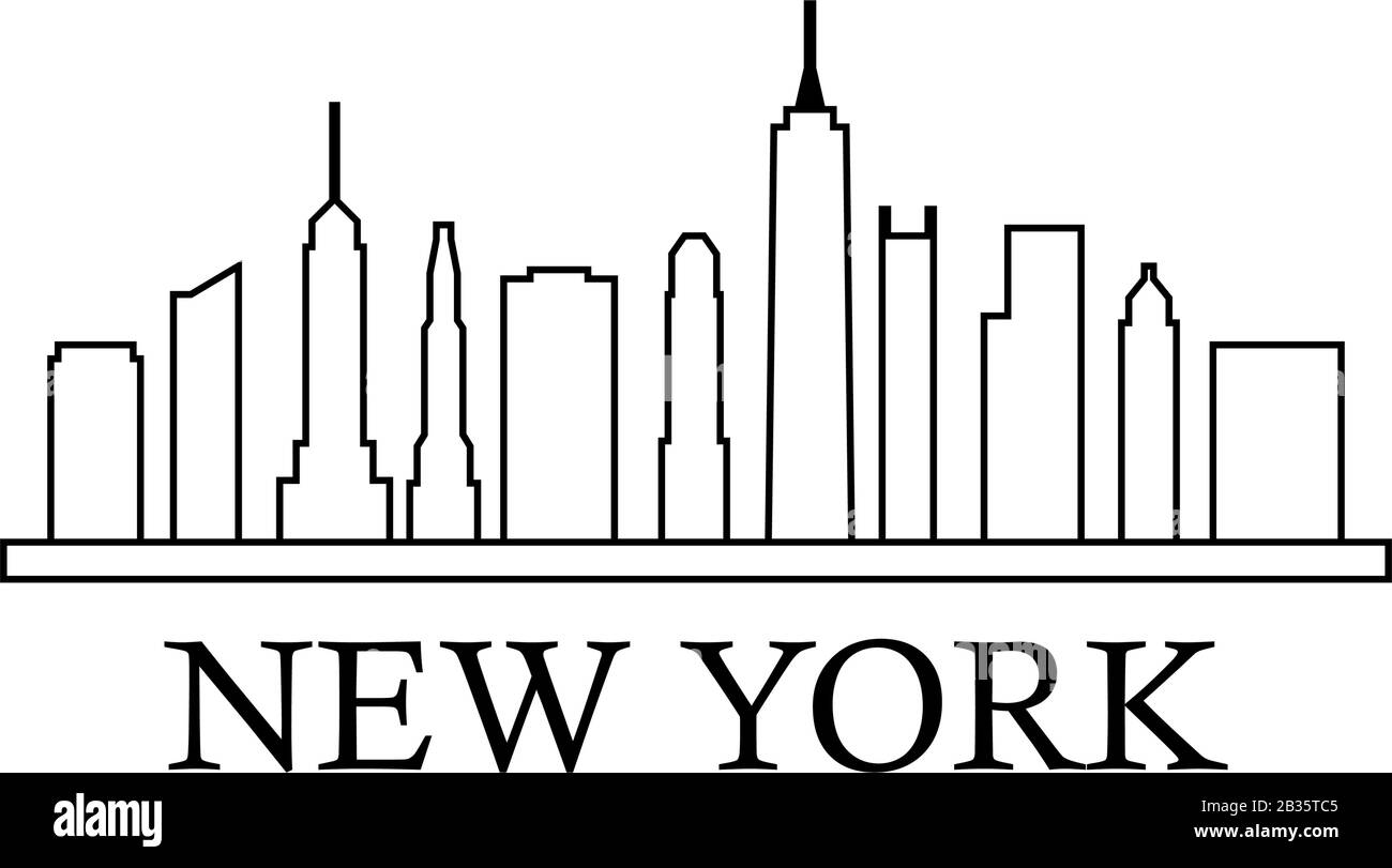 new york icon illustrated in vector on white background Stock Vector ...