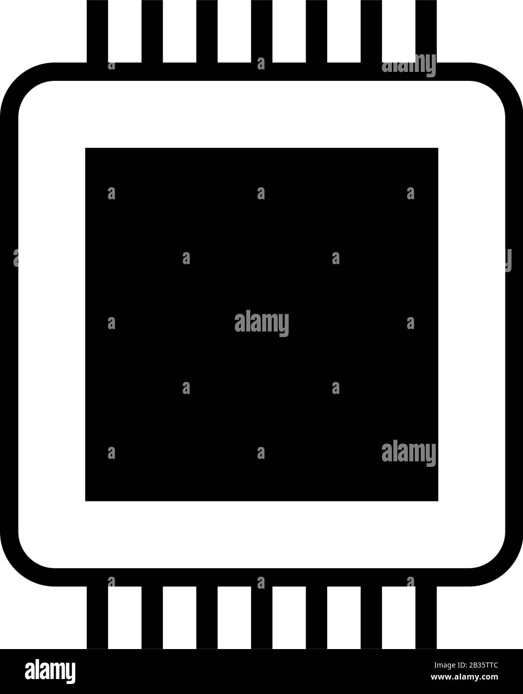 microchip icon illustrated in vector on white background Stock Vector ...