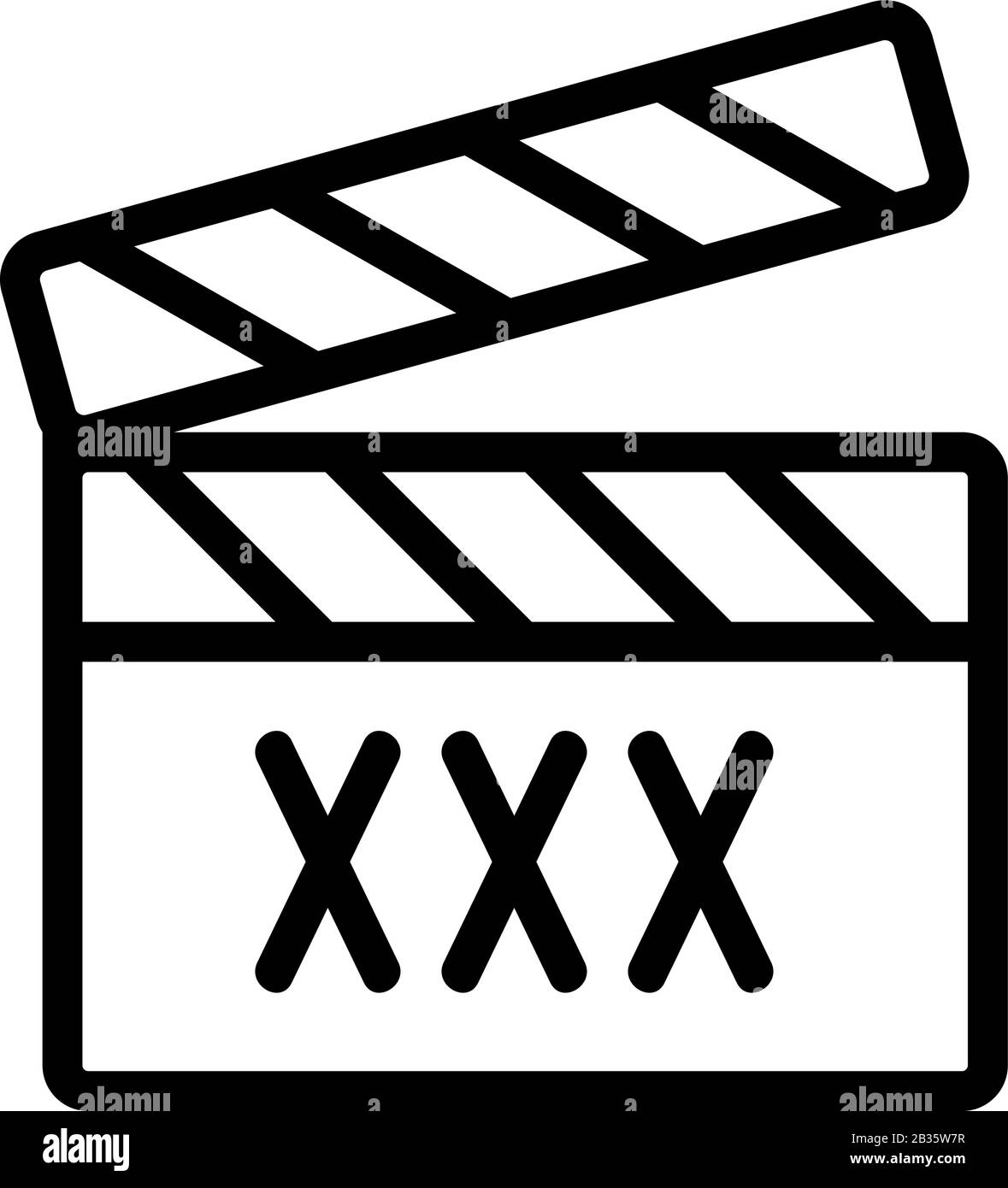 adult video icon vector. Isolated contour symbol illustration Stock ...