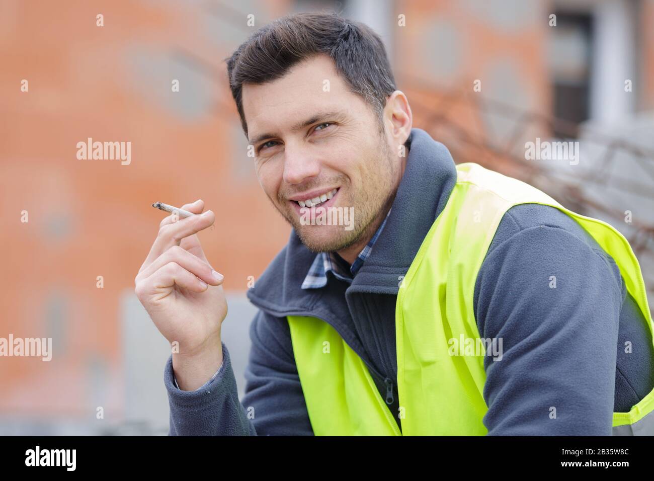 Smoke break while working hi-res stock photography and images - Alamy