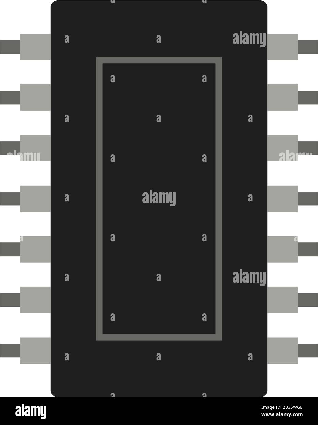 microchip icon illustrated in vector on white background Stock Vector ...