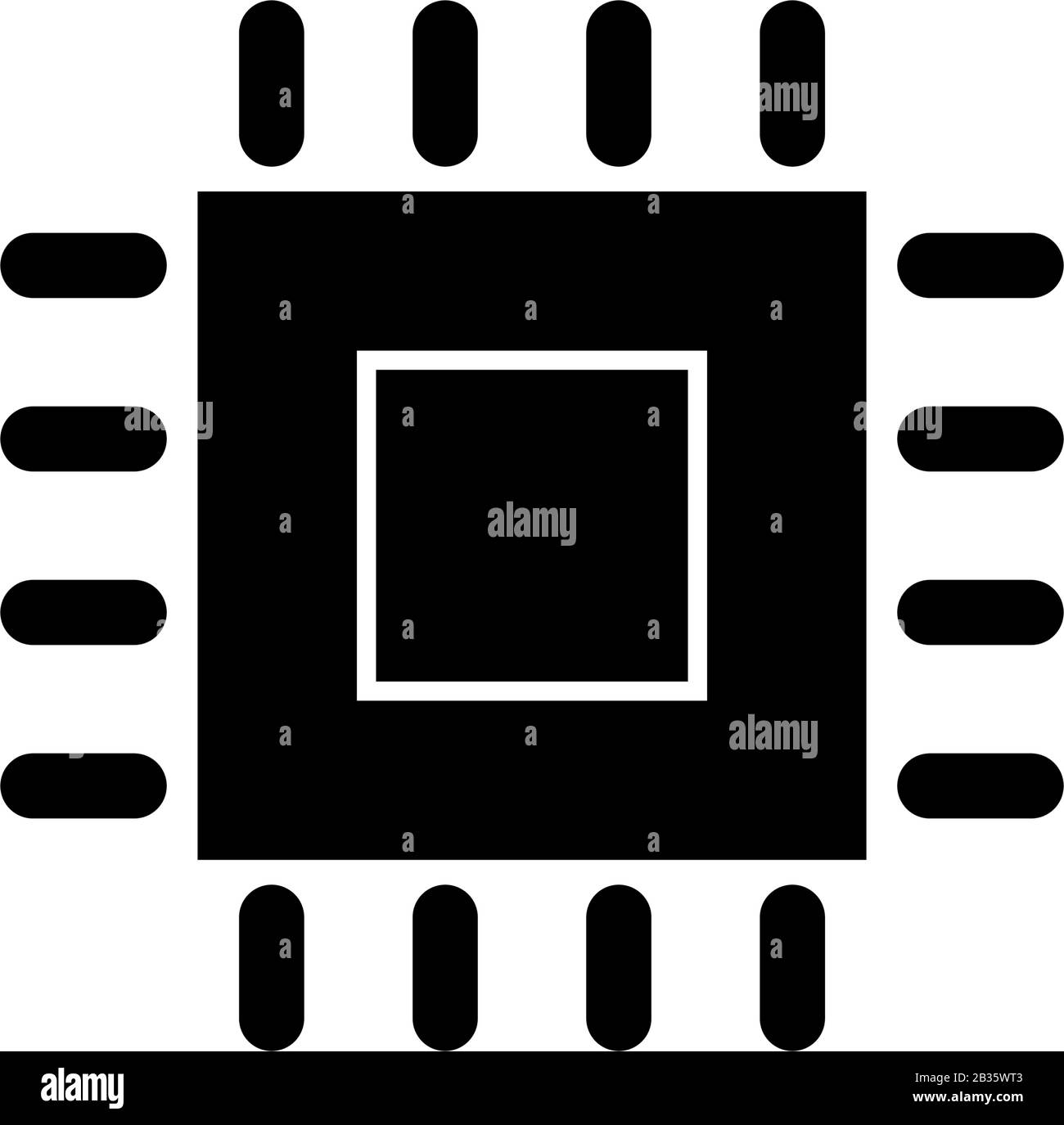 microchip icon illustrated in vector on white background Stock Vector ...