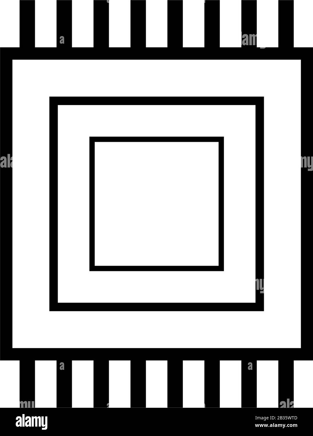 microchip icon illustrated in vector on white background Stock Vector ...