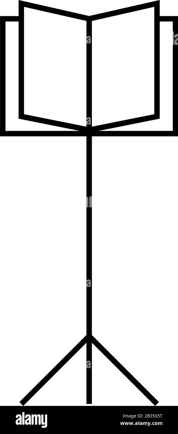 music stand icon illustrated in vector on white background Stock Vector ...