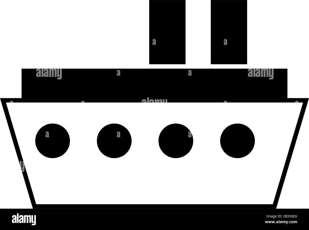 ship icon illustrated in vector on white background Stock Vector Image ...