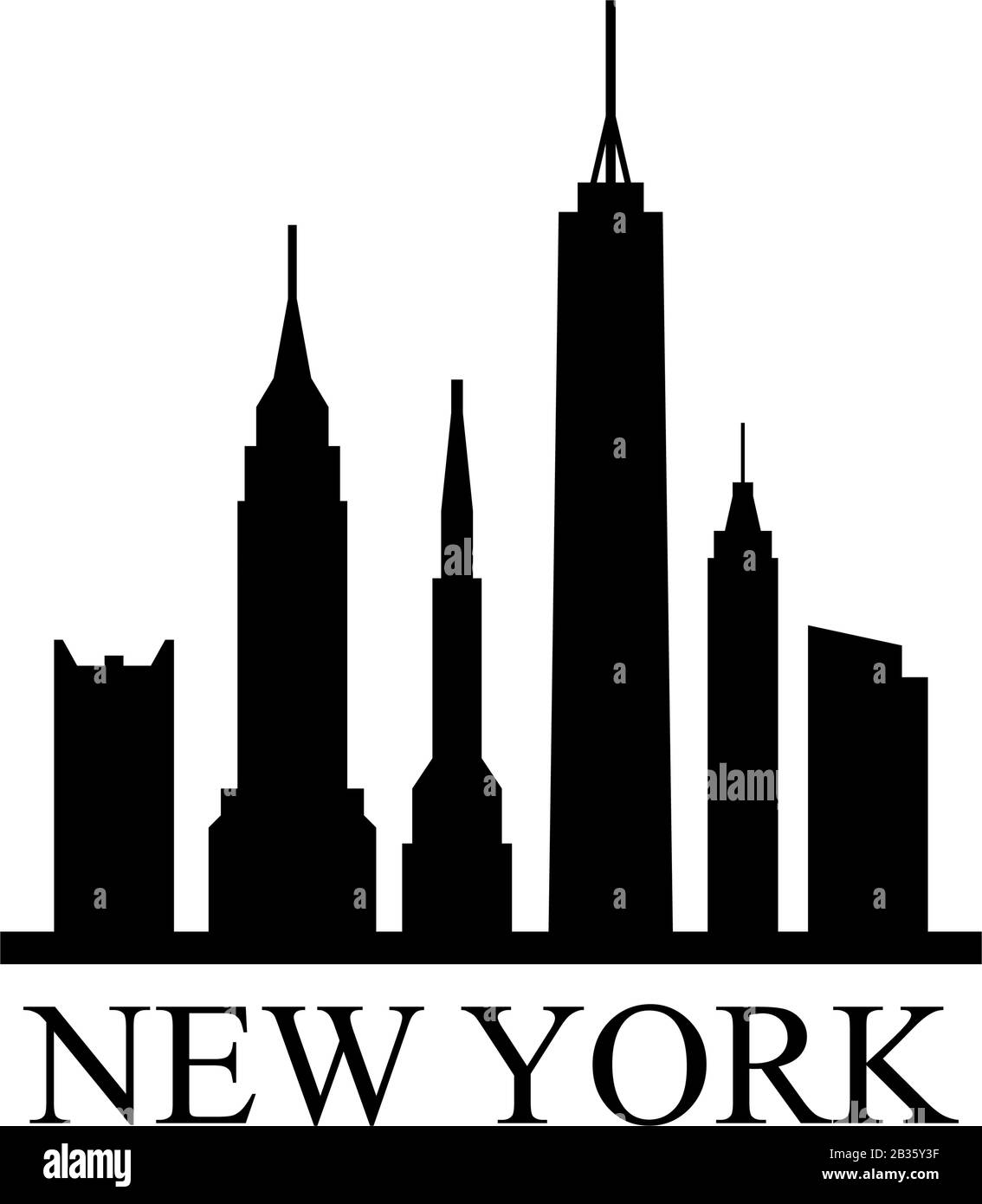new york icon illustrated in vector on white background Stock Vector ...
