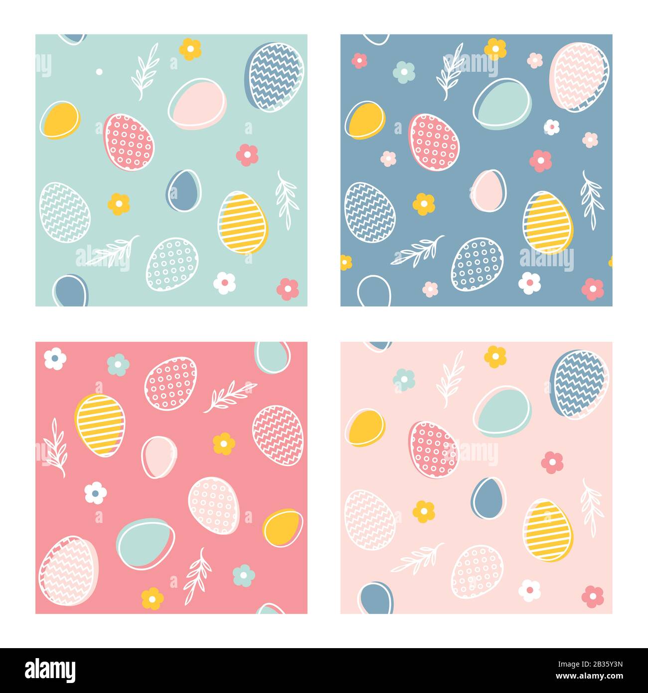 easter seamless patterns. Spring pattern for banners, posters, cover ...