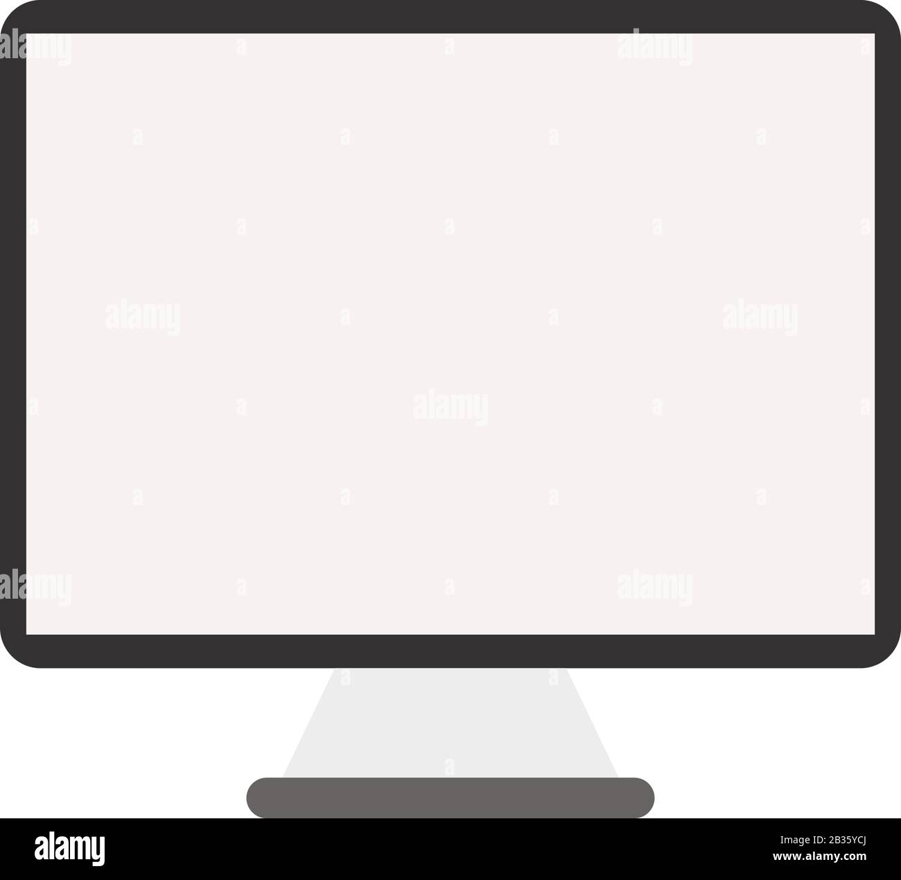 computer monitor icon illustrated in vector on white background Stock ...
