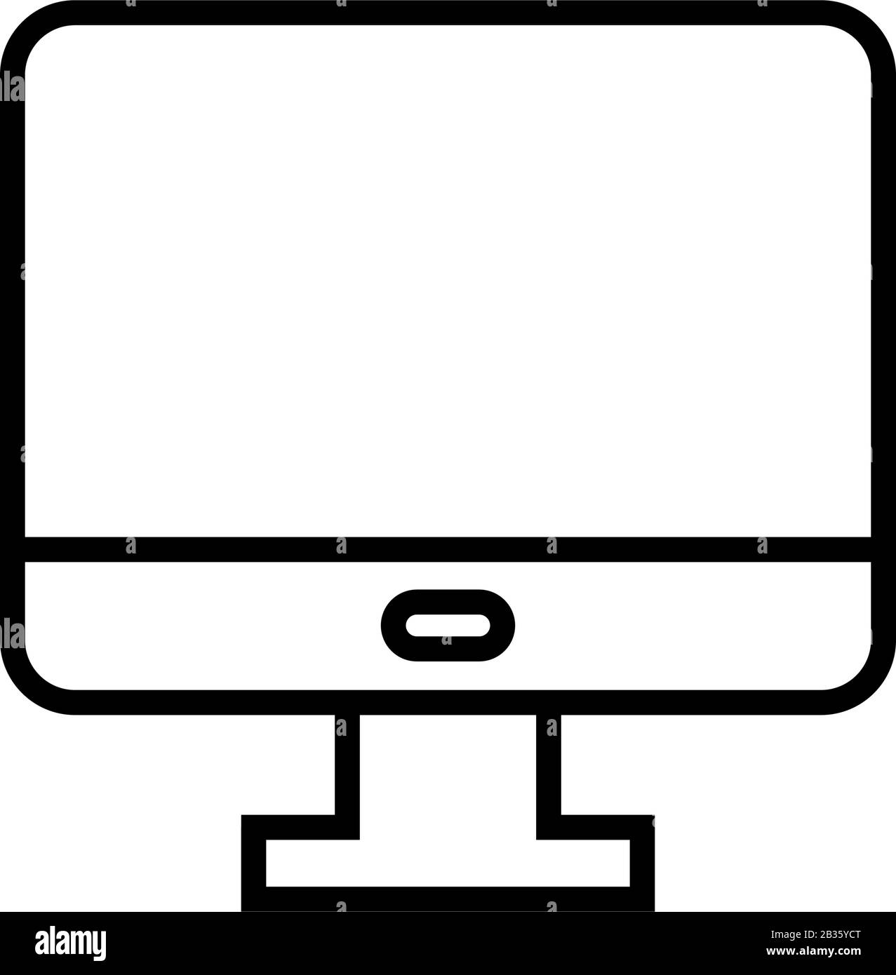 computer monitor icon illustrated in vector on white background Stock ...