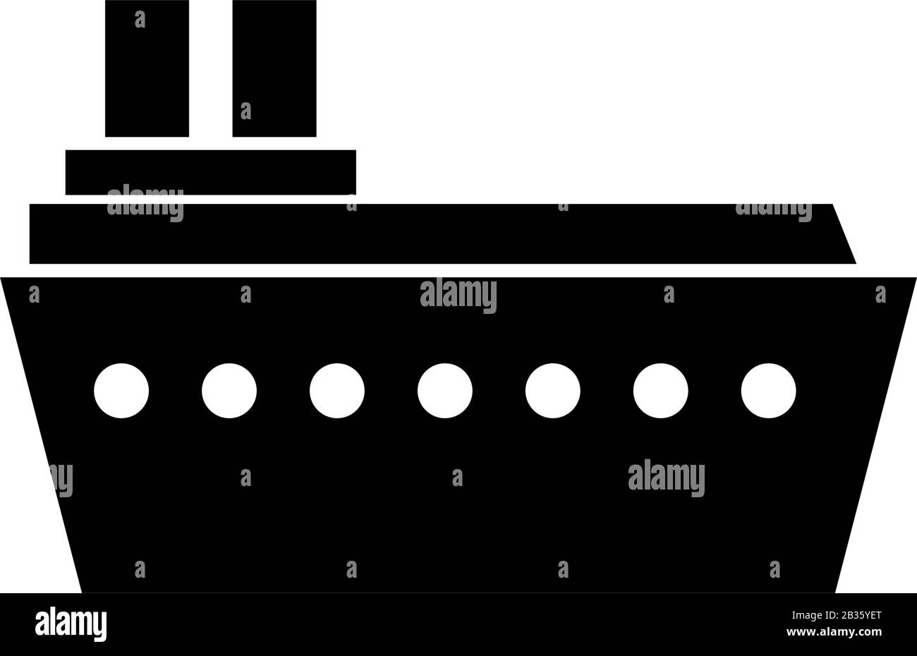 ship icon illustrated in vector on white background Stock Vector Image ...