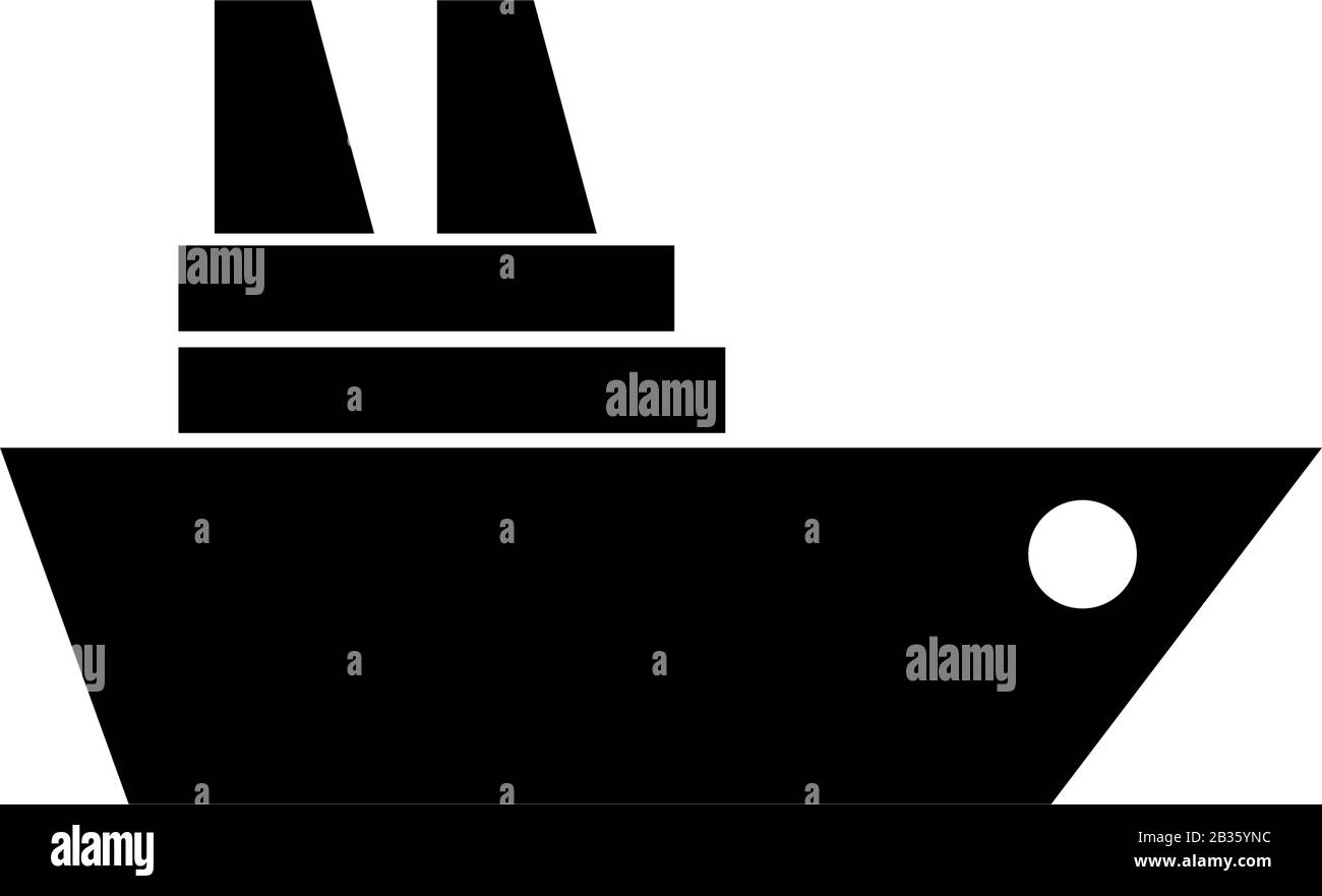 ship icon illustrated in vector on white background Stock Vector Image ...