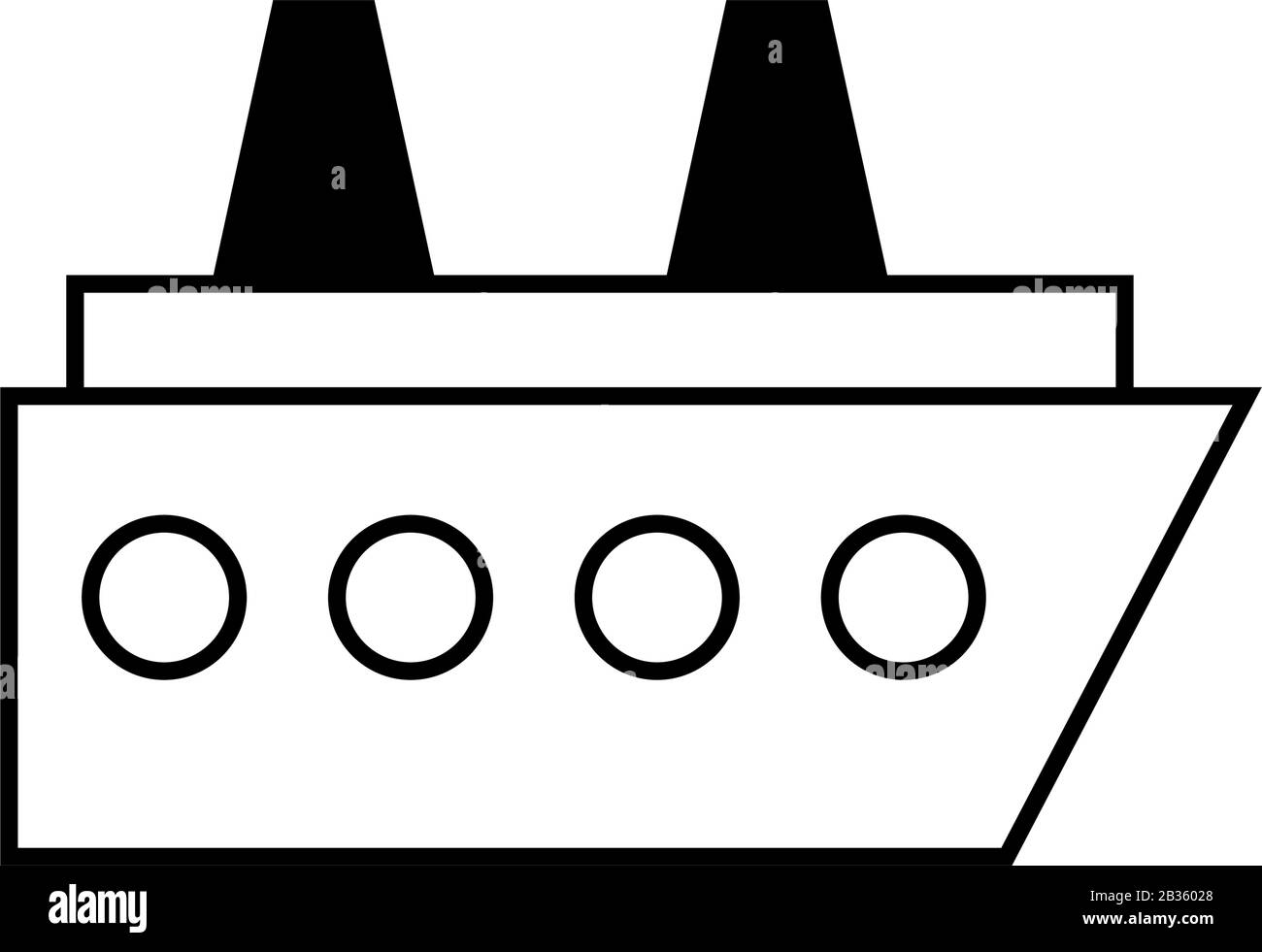 ship icon illustrated in vector on white background Stock Vector Image ...