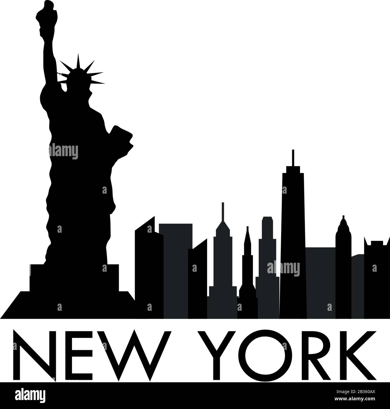 new york icon illustrated in vector on white background Stock Vector ...