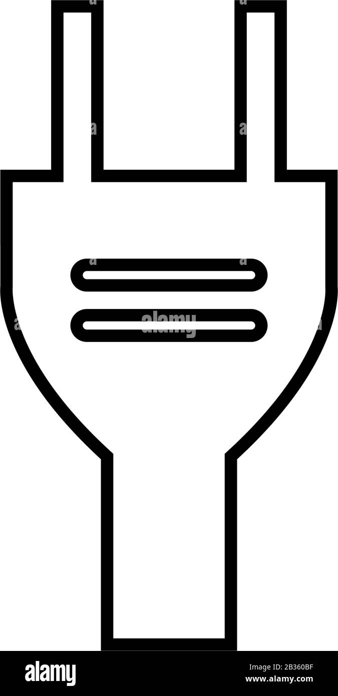plug icon illustrated in vector on white background Stock Vector Image ...