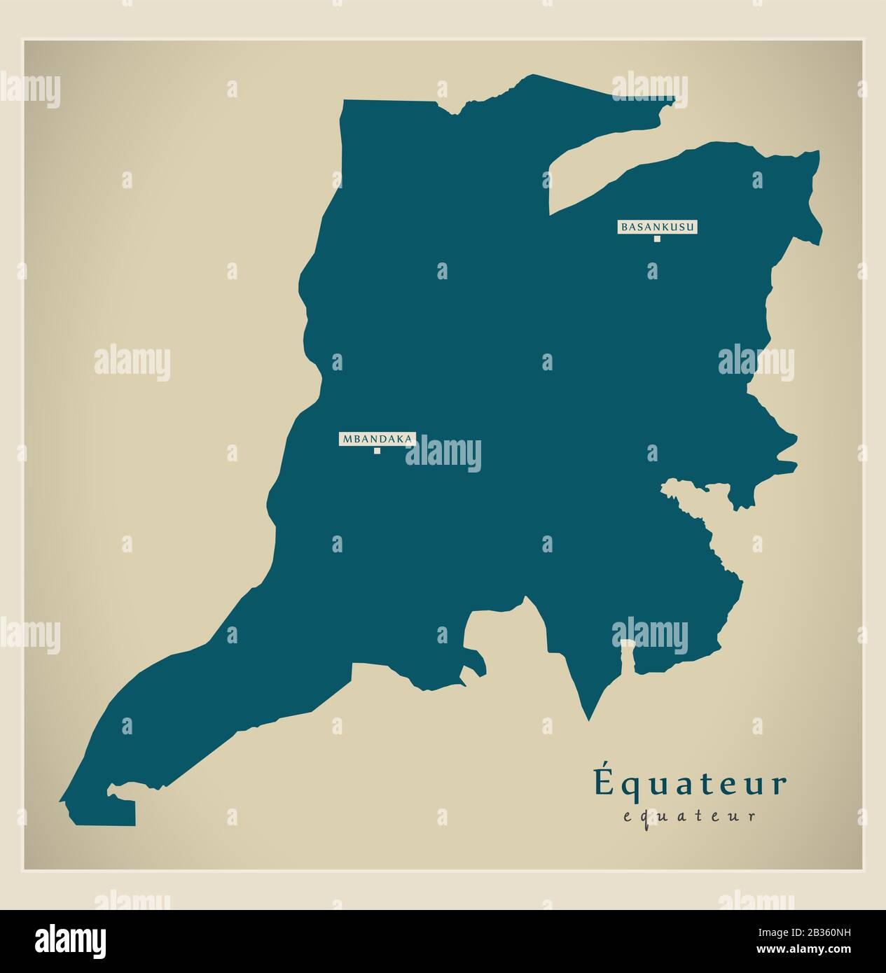 Modern Map - Equateur province map of DR Congo Stock Vector Image & Art ...