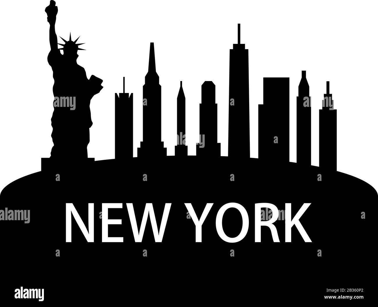 new york icon illustrated in vector on white background Stock Vector ...