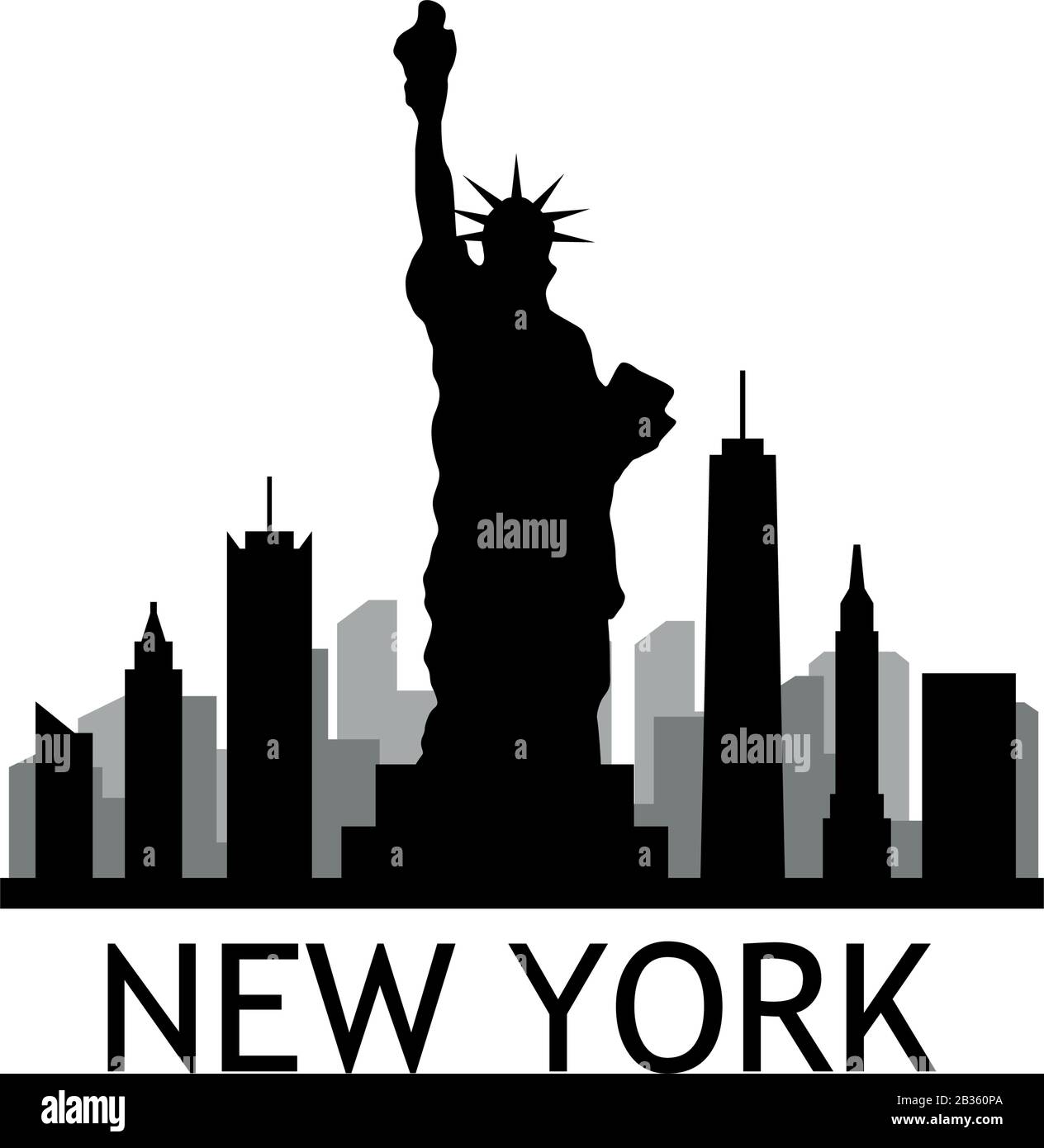 new york icon illustrated in vector on white background Stock Vector ...