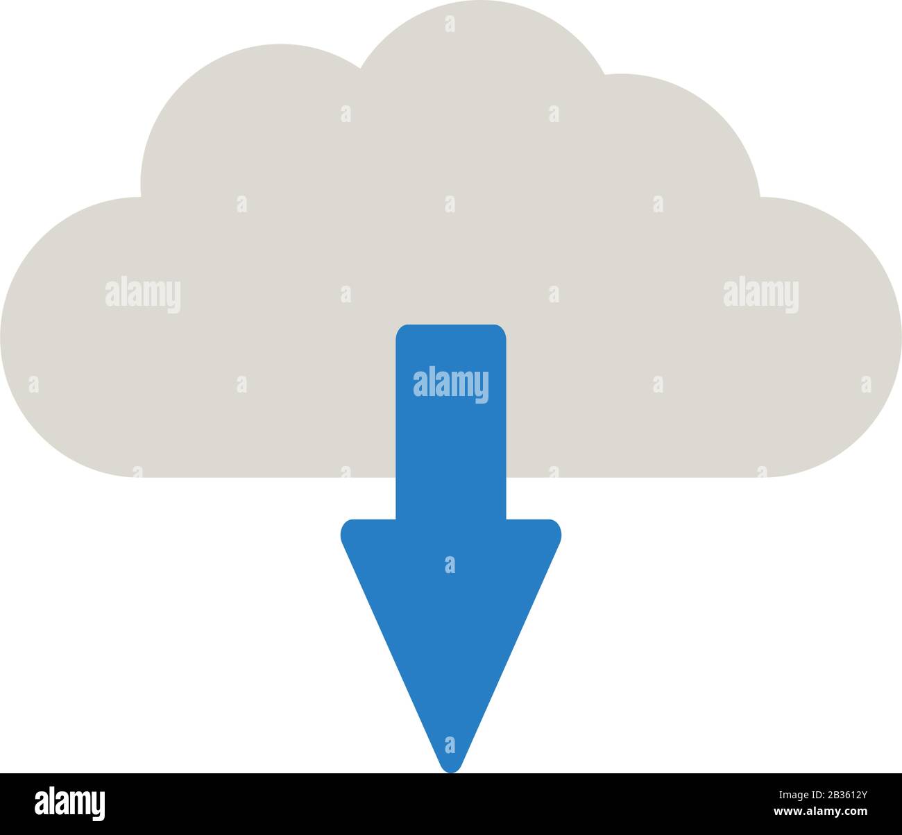 download cloud icon illustrated in vector on white background Stock ...