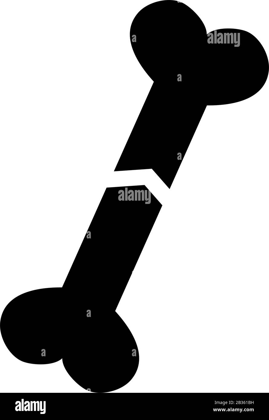 broken bone icon illustrated on white background Stock Vector Image ...
