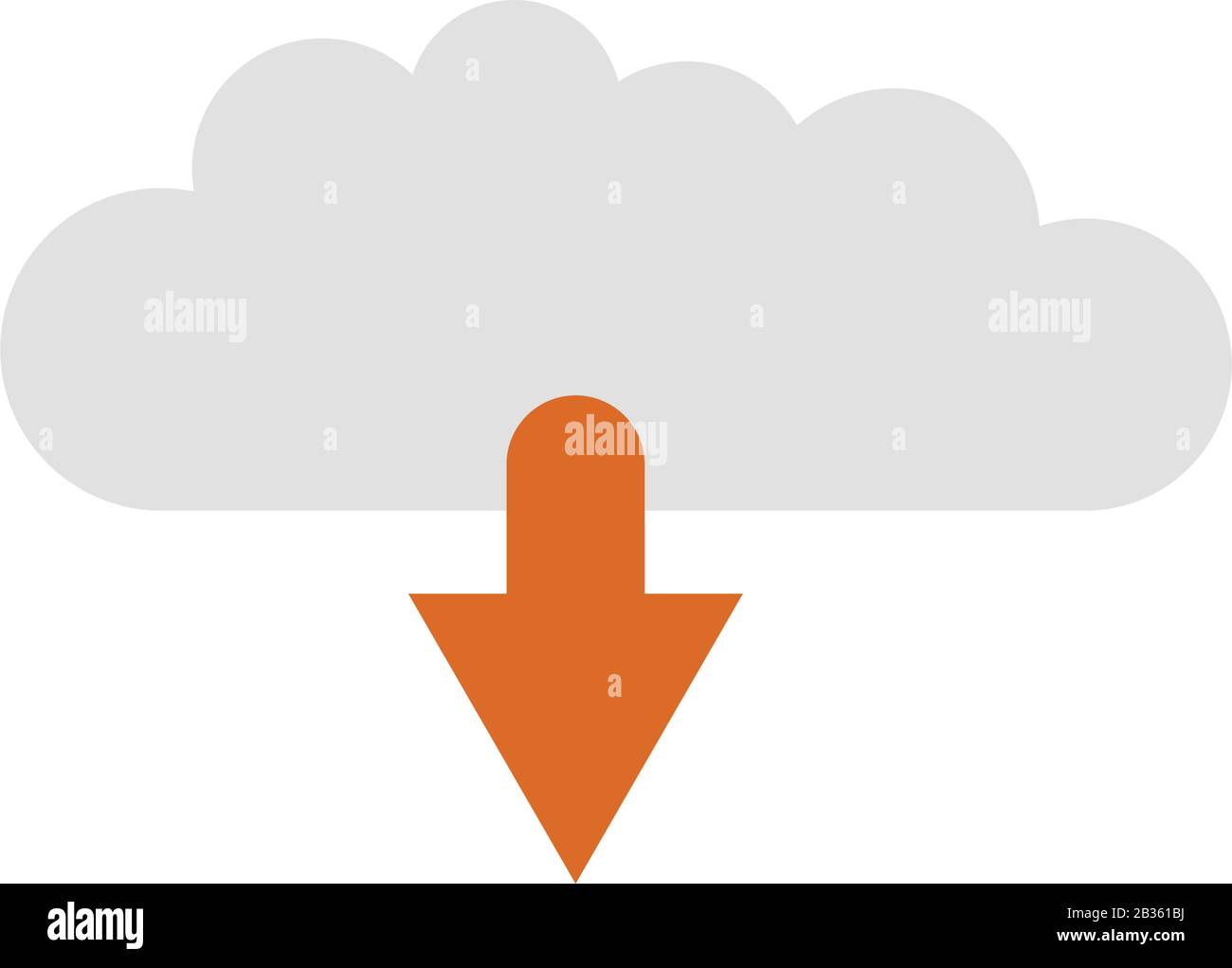 download cloud icon illustrated in vector on white background Stock ...