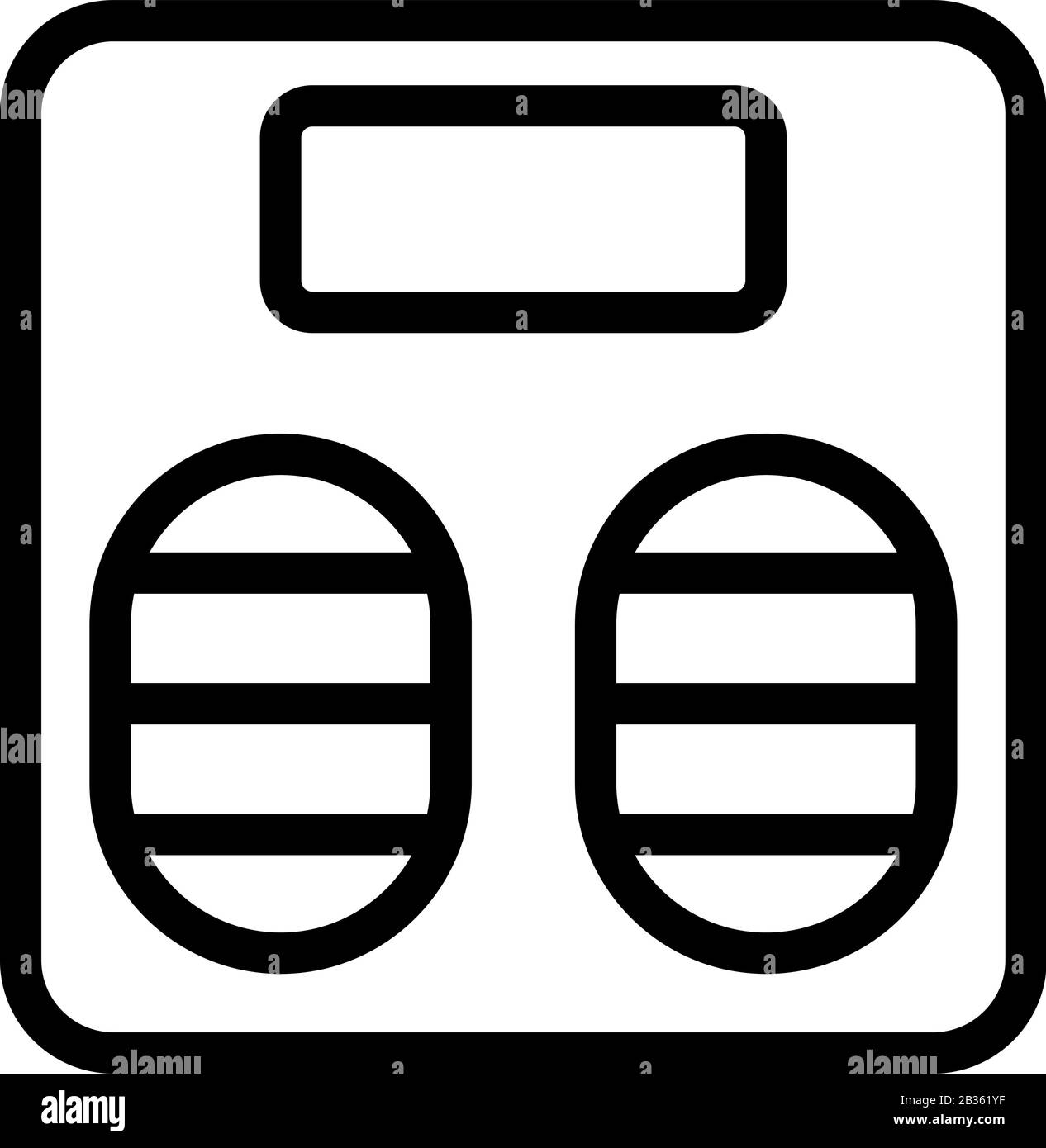 Scales icon vector. Isolated contour symbol illustration Stock Vector ...