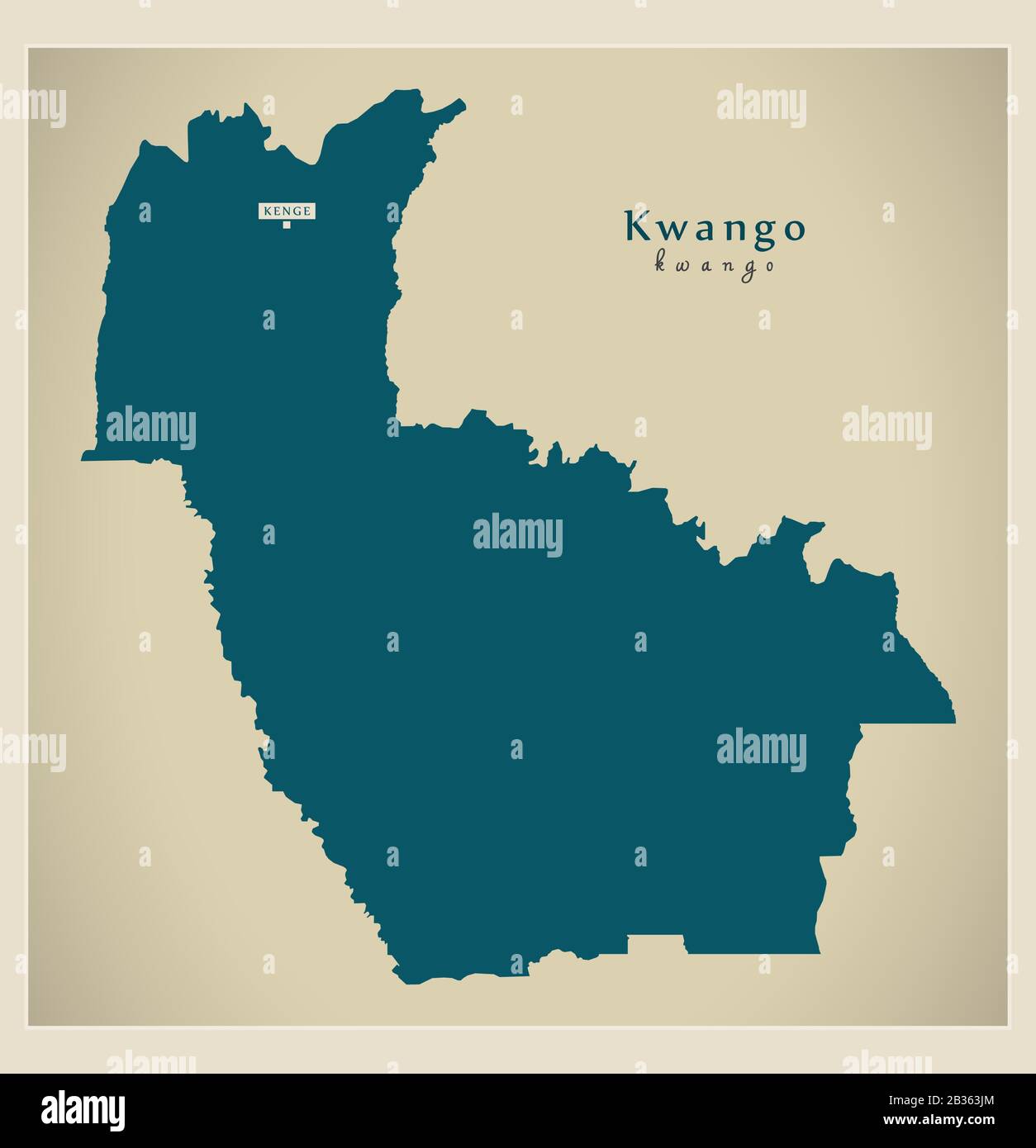 Modern Map - Kwango province map of DR Congo Stock Vector Image & Art ...