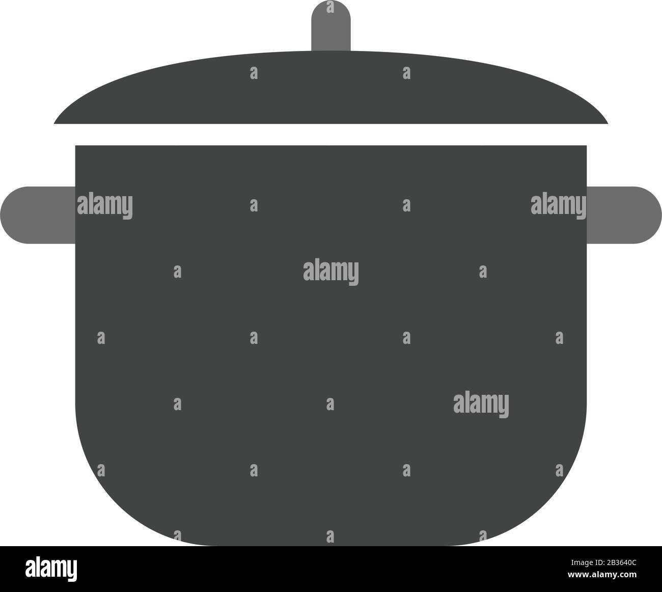 kitchen pot icon illustrated on white background Stock Vector Image ...