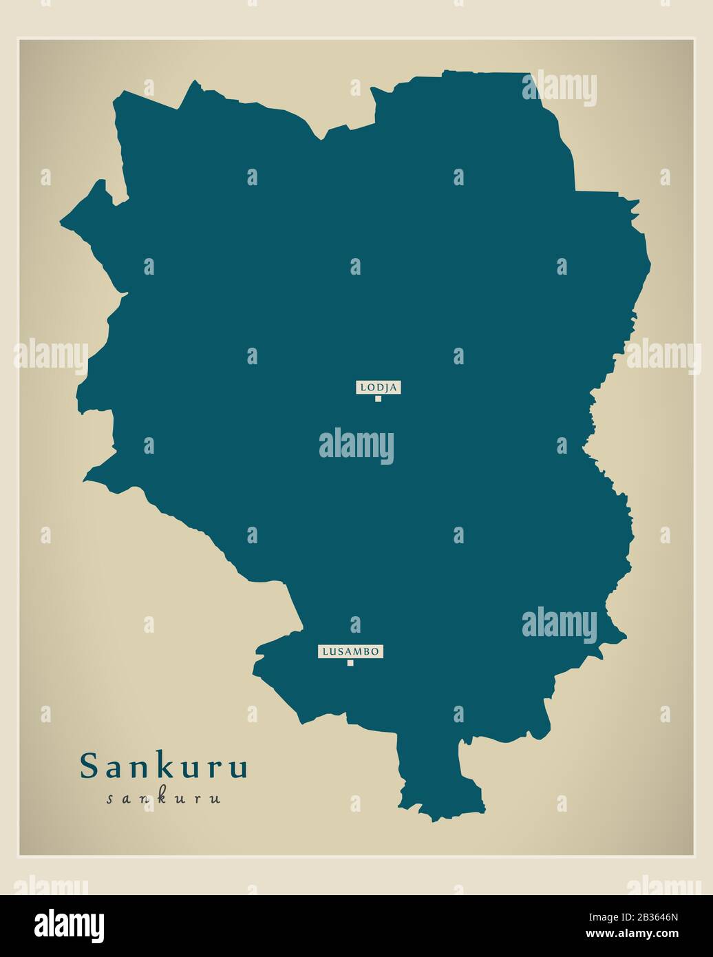Modern Map - Sankuru province map of DR Congo Stock Vector Image & Art ...