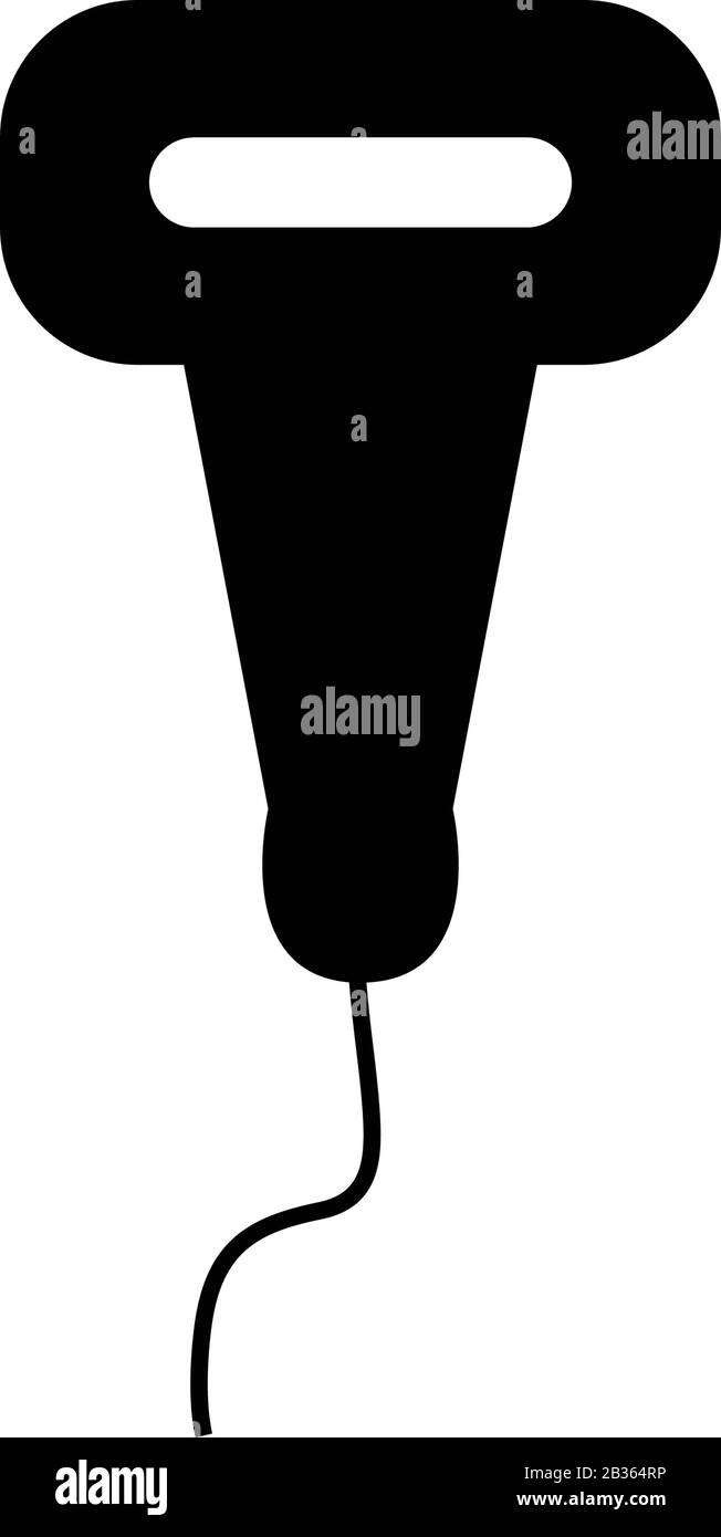 barcode scanner icon illustrated in vector on white background Stock ...