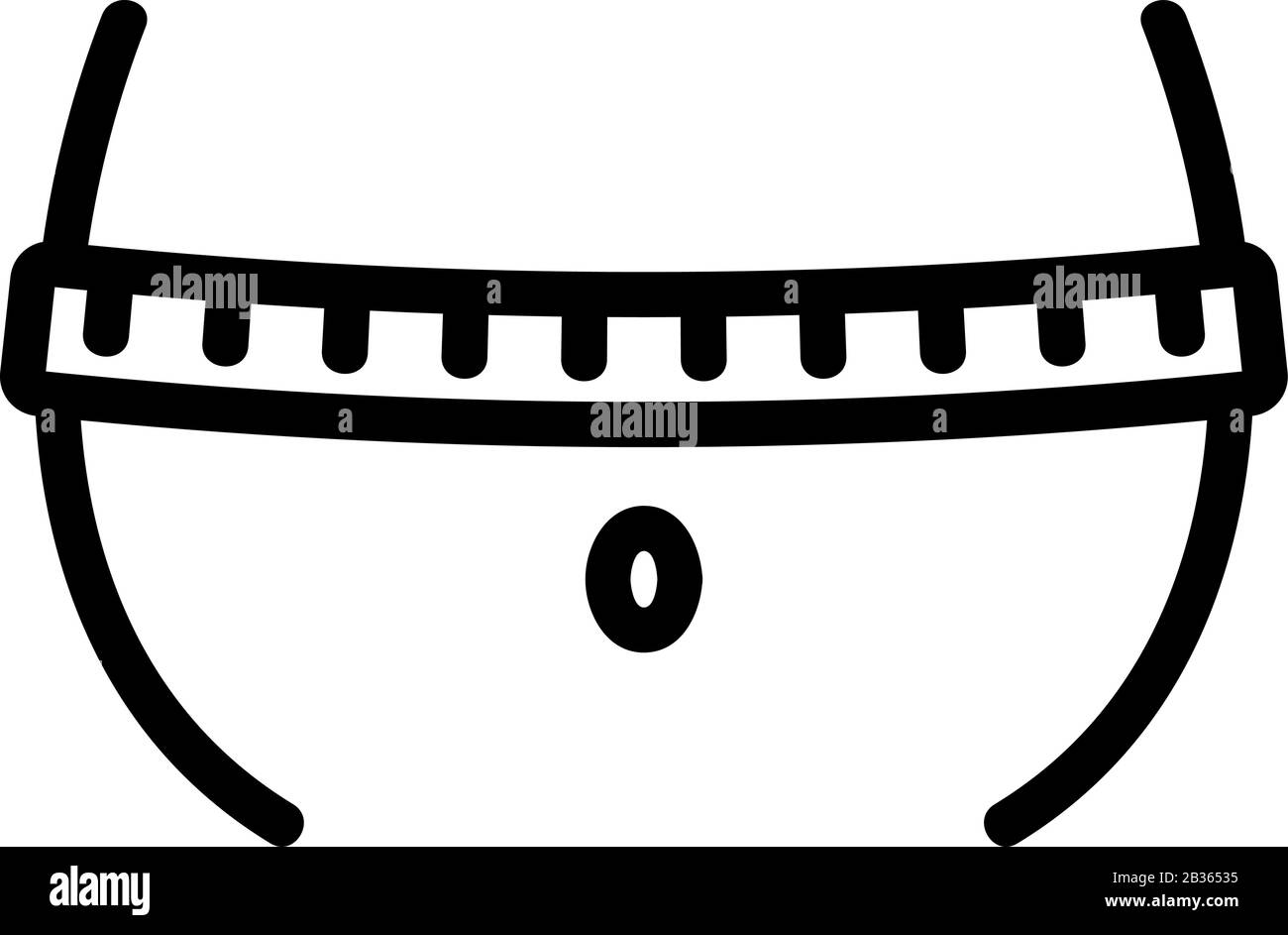 waist circumference icon vector. Isolated contour symbol illustration ...