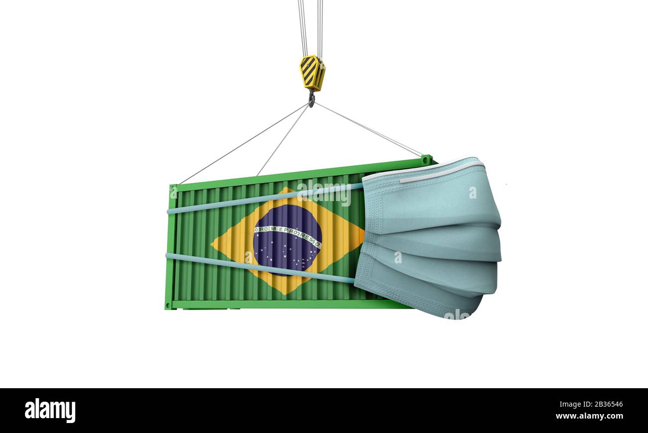 Brazil shipping container Cut Out Stock Images & Pictures - Alamy