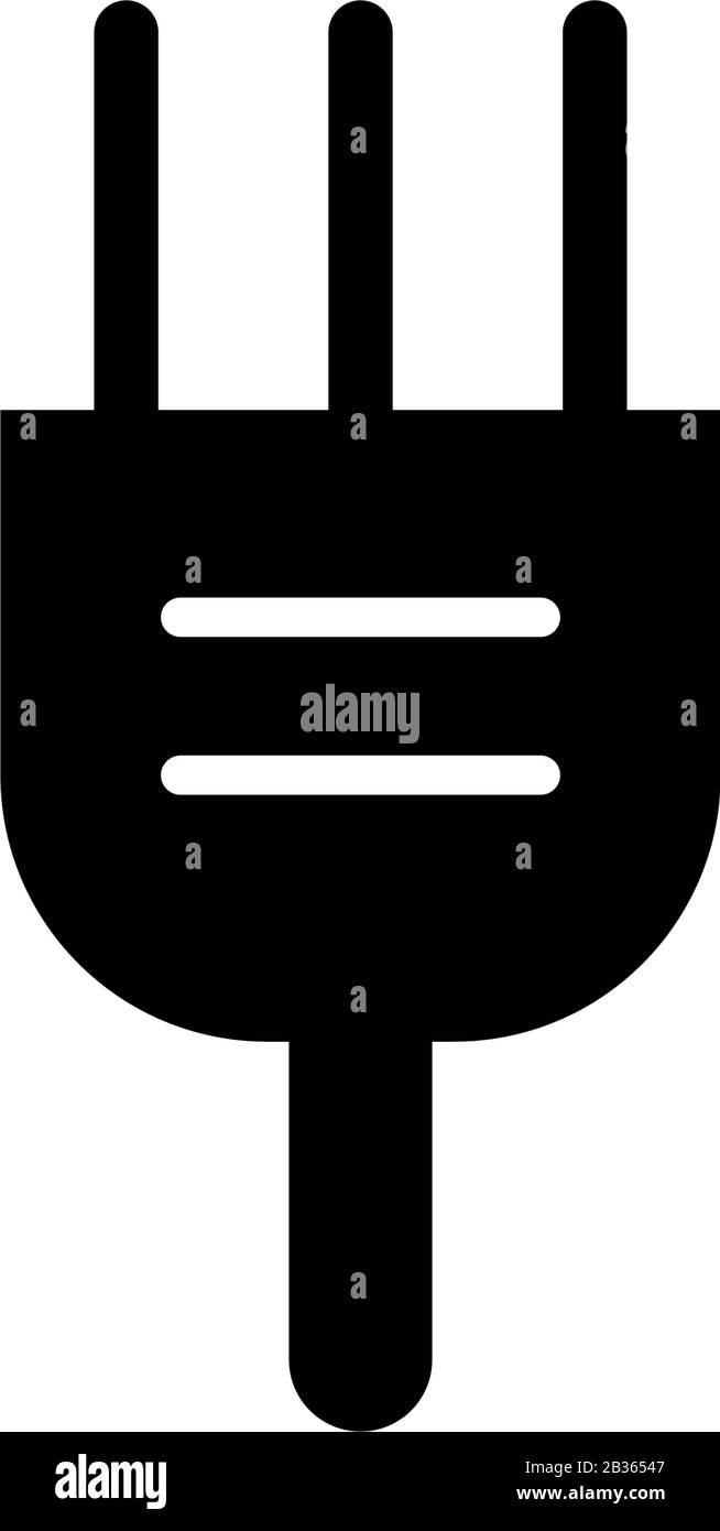 plug icon illustrated in vector on white background Stock Vector Image ...