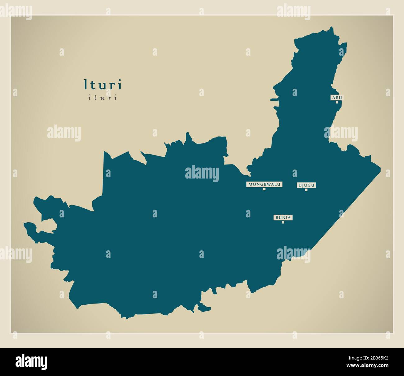 Modern Map - Ituri province map of DR Congo Stock Vector Image & Art ...