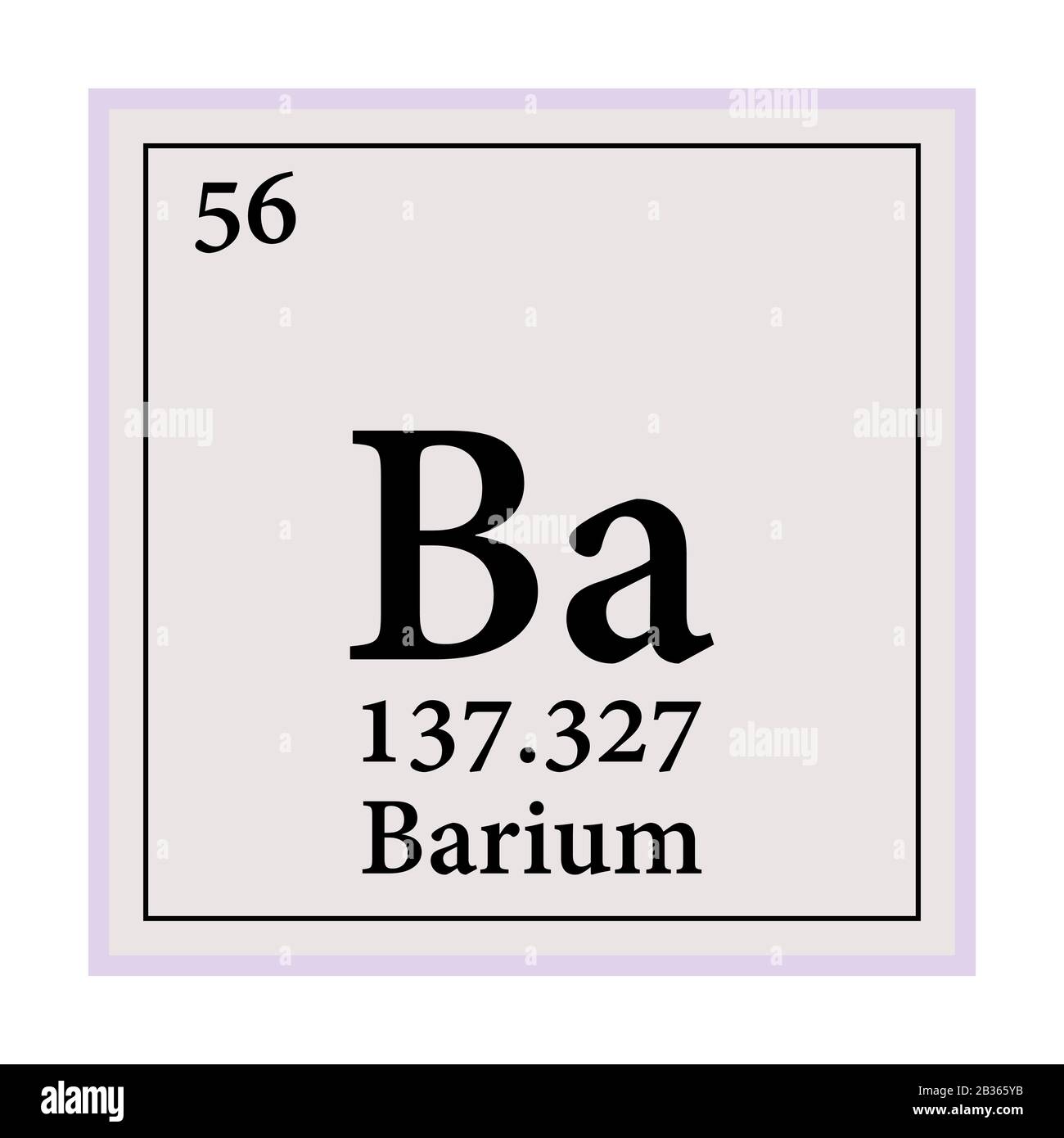 Barium Periodic Table of the Elements Vector illustration eps 10 Stock ...