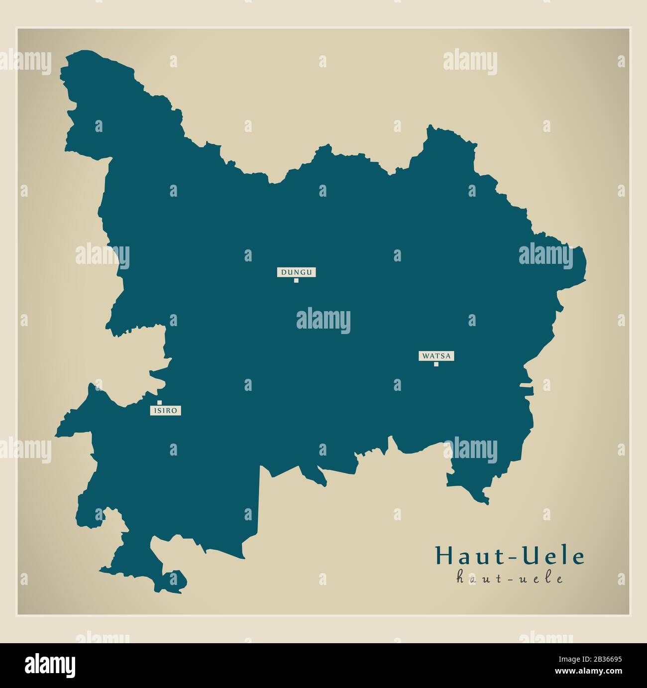 Modern Map - Haut-Uele province map of DR Congo Stock Vector Image ...