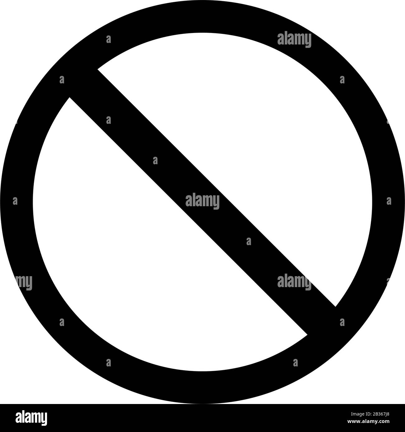 prohibition sign icon illustrated in vector on white background Stock ...