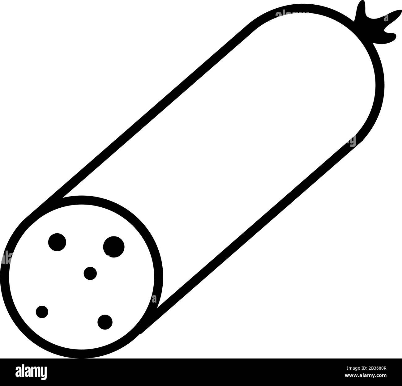 salami icon illustrated in vector on white background Stock Vector ...