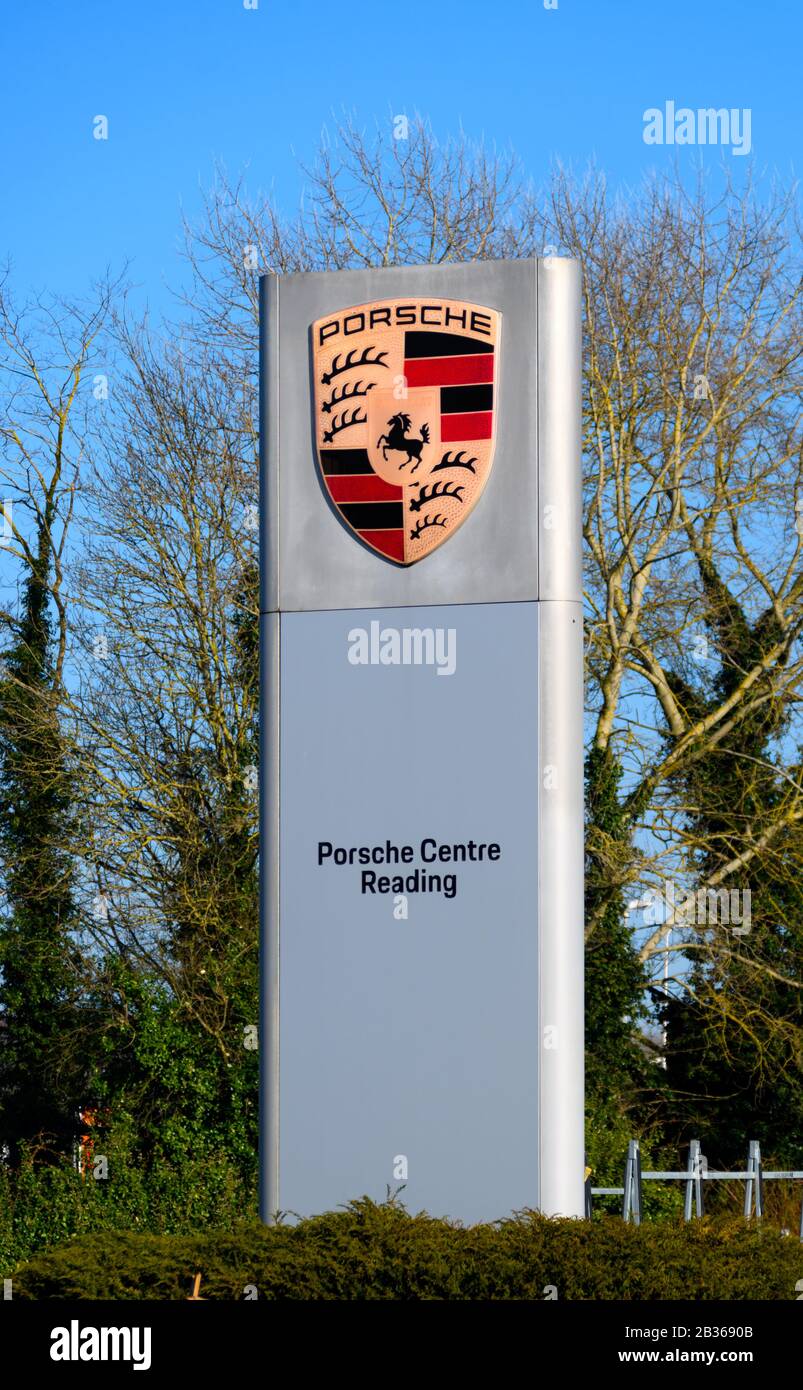 Reading, United Kingdom - February 06 2020: A sign showing the location ...