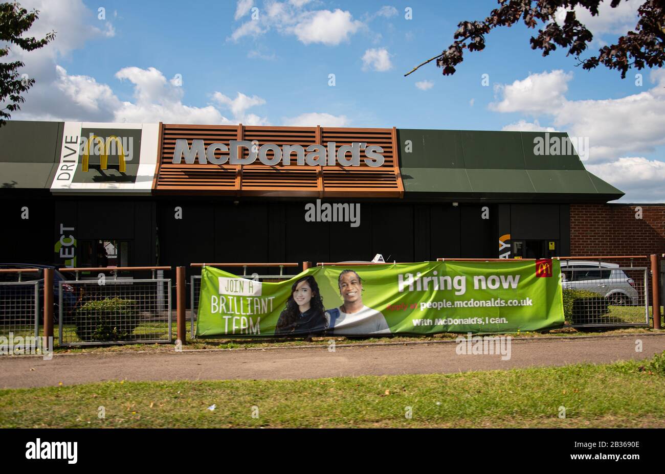 Gloucester, United Kingdom - September 08 2019: The drive thru branch ...