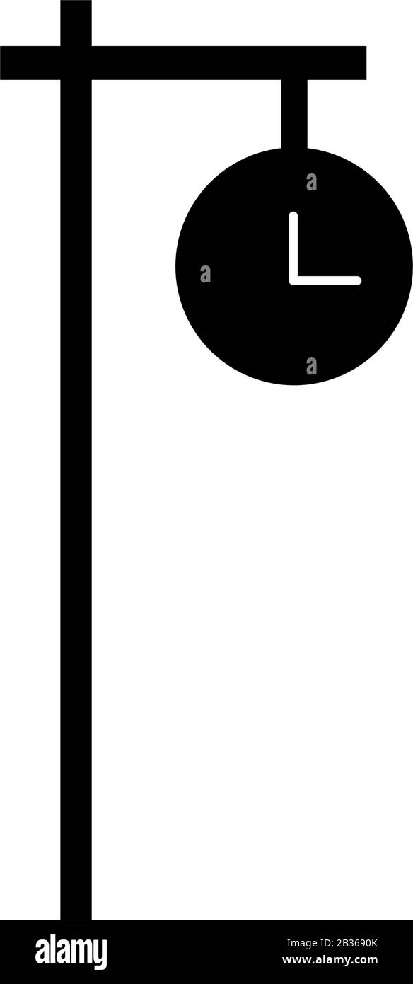 station clock icon illustrated in vector on white background Stock ...