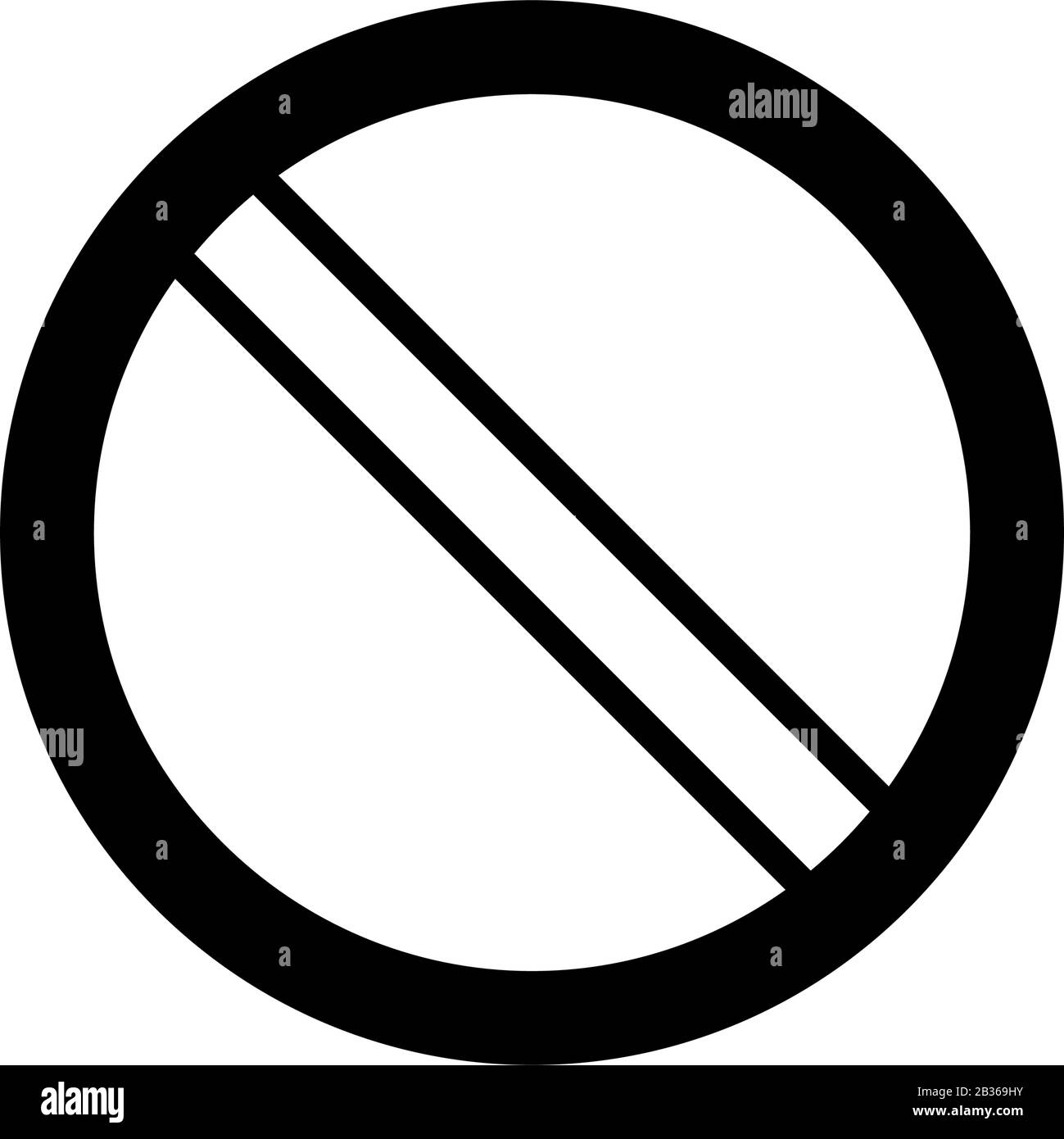 prohibition sign icon illustrated in vector on white background Stock ...